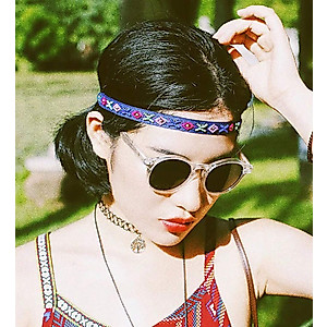 inSowni 7 Pack Handmade Rhinestone Jewled Beaded Headbands Hairbands Hair Accessories Headwraps for Women Girls Brides