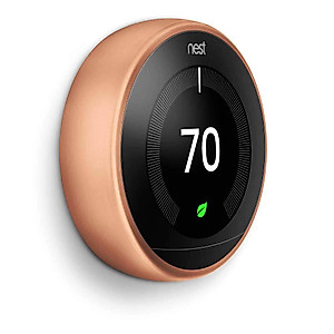 Google Nest Learning Thermostat - Programmable Smart Thermostat for Home - 3rd Generation Nest Thermostat - Works with Alexa - Black