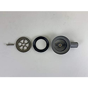 Scandvik 10307 Low Profile Elbow Shower/Cockpit Drain, 1" Outlet, Gray