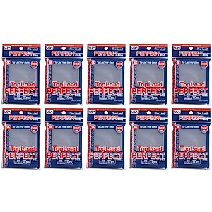 KMC Perfect Size Sleeves Topload Standard Size [10 Packs] USA Packaging