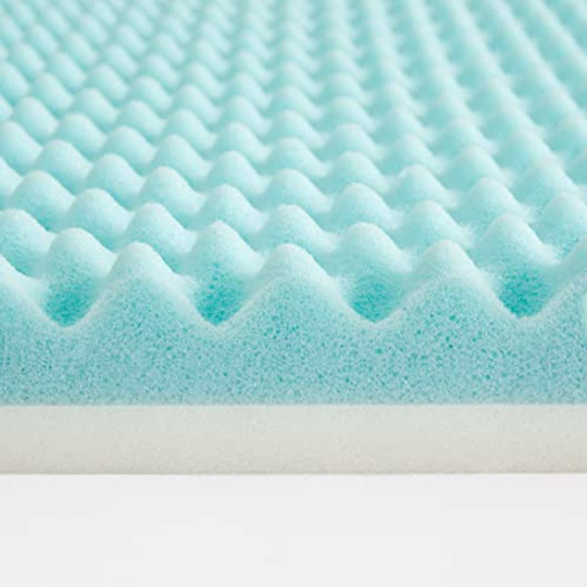 OWLLIGHT Mattress Topper Queen, 3 Inch Egg Crate Queen Memory Foam Mattress Topper, CertiPUR-US Certified Dual Layer Gel Infused, Removable & Washable Soft Cover, Relieve Pressure Points