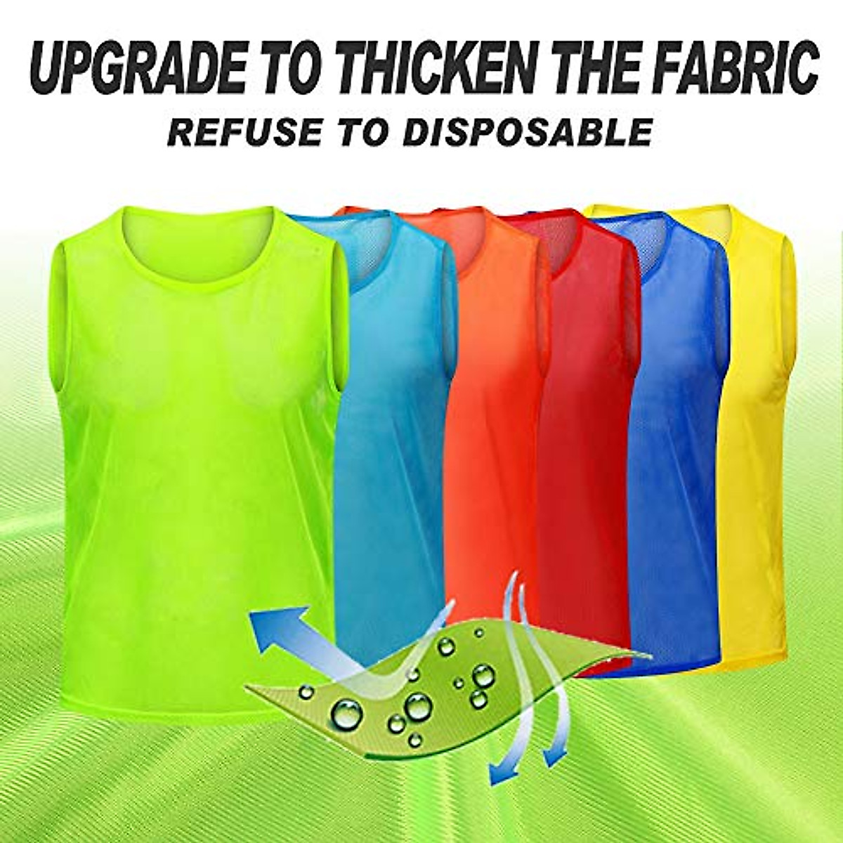 Antoyo Basketball Jersey，Pinnies Adult，Scrimmage Vests for Kids Soccer Training Equipment Red-M