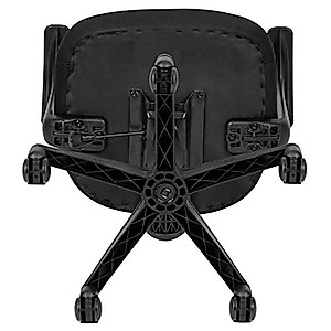 Flash Furniture Mallard Mid-Back Black Mesh Swivel Ergonomic Task Office Chair with T-Arms - Desk Chair