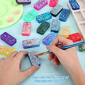 Professional Domino Molds for Resin Casting, Jumbo Silicone Dominoes Mold 28 Cavities, Baking Molds – Flexible and Non-Stick Design – Ideal for Chocolate Bar Mold, Soap, Jelly, Cake Ornaments