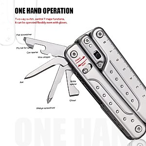 ROXON S802 Phantom Updated Version Multi Tool Pliers and scissors with Replaceable Knife and Wire Cutters… (S802S)