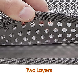 Conlun Cat Litter Mat Kitty Litter Trapping Mat 18” x17” Honeycomb Double Layer, Urine Waterproof, Easier to Clean, Litter Box Mat Scatter Control, Less Waste, Soft on Paws, Non-Slip