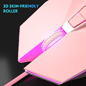 MageGee G10 Gaming Mouse Wired, 7 Colors Breathing LED Backlit Gaming Mouse, 6 Adjustable Speeds, Ergonomic Optical Computer Mouse with 7 Buttons for Windows PC Gamers