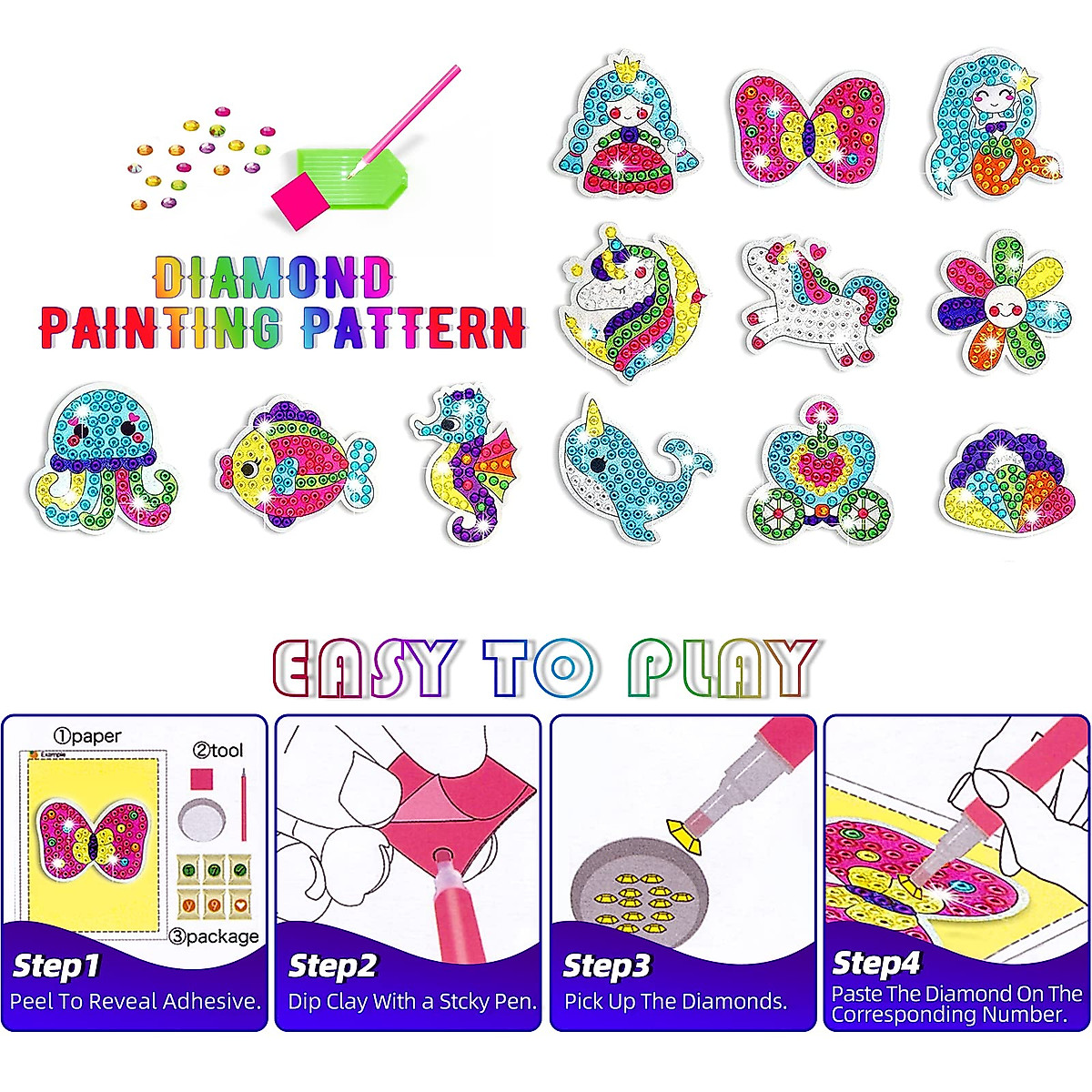 Paint & Plant Flower Growing Kit & Diamond Painting Kit for Kids - Best DIY Craft Gifts for Boys & Girls Age 6,7,8-12 Years Old - Gardening Kit Gifts - Best Art & Craft Gifts for Kids - Best DIY Gifts