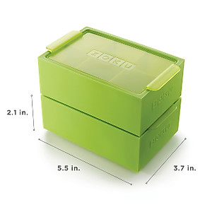 ZOKU Jumbo Ice Cube Trays, Set of 2, Stackable Large Silicone Molds with Flavor-Guard Lids, Easy-Release, BPA-Free