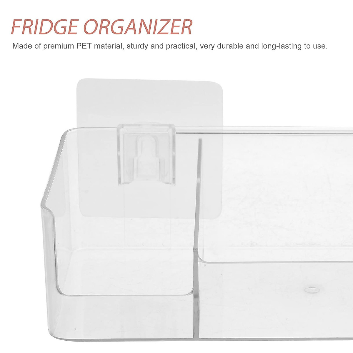 Kichvoe Organizer Storage Cabinet Refrigerator Bin Clear Plastic Bins for Fridge Bath Basket with Suction Cups Refrigerator Crisper Storage Containers Kitchen Organization Fridge Organizer