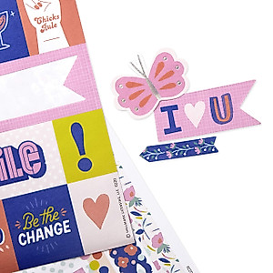 Hallmark Stickers for Kids and Adults (Pack of 91 Stickers, 5 Sheets for Planners, Notebooks, Laptops, Water Bottles, and More)