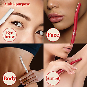 Kiss New York Eyebrow Razor Trimmer Facial Hair Shaper Remover, Multipurpose Exfoliating Dermaplaning Dermaplane Shaving Tools for Men & Women 3 Count