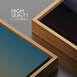 SIGNWIN Framed Canvas Wall Art Moon Phase Aerial Astronomy & Space Expressive Global Moon Multicolor Photography Realism Warm - 16"x24" Natural