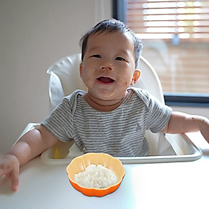 BESPORTBLE Pumpkin Shaped Bowl Ceramic Salad Bowl Decorative Porcelain Serving Bowl for Soup Pasta Dessert Snack Fruits Kids Food