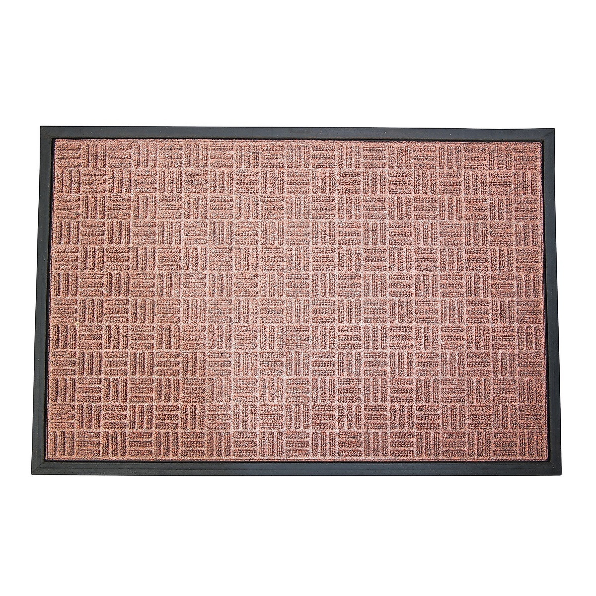 ULTRALUX Premium Indoor Outdoor Door Mat 35” x 59” Absorbent, Strong, Non-Slip Entry Rug Heavy Duty Rubber Backed Doormat, Brown Dirt Barrier Entrance Mat
