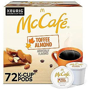 McCafe Toffee Almond Coffee, Keurig Single Serve K-Cup Pods, 72 Count