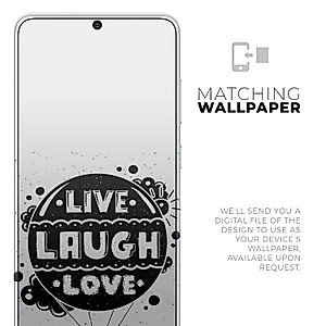 DesignSkinz Live Laugh Love Protective Vinyl Decal Wrap Skin Cover Compatible with The Samsung Galaxy S20 (Screen Trim & Back Glass Skin)