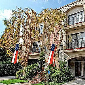 Jxystore American Wind Sock Heavy Duty, Patriotic WindSocks Outdoor Hanging Wind Sock Flag American USA Flag Windsock, 4th of July Patriotic Windsocks Outdoor Decorations 40 Inch 2Pack