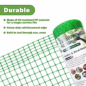 VOCRAY Bird Netting for Garden, 7 x 100ft Green Garden Netting for Protect Plants, Fruit Trees, Vegetables Against Birds, Deer and Other Animals