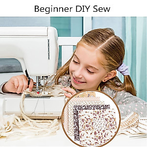 7 Pieces Cotton Fabric Plainl Printed (20"x20"), Comfortable Fabric for Sewing, Patchwork Quilting Fabric, Pretty Flower Pattern Material for Quilting Sewing Cloths Sewing DIY Artcraft -Yellow