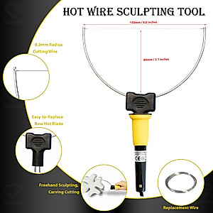 Perfect Mini Electric Hot Foam Cutter 3 in 1 Kit - Guritta Hot Wire Styrofoam Cutting Knife, Heated Foam Carving Sculpting Tool, 100-240V Stainless Steel Wire Bowl Cutting Pen Engraver Tips