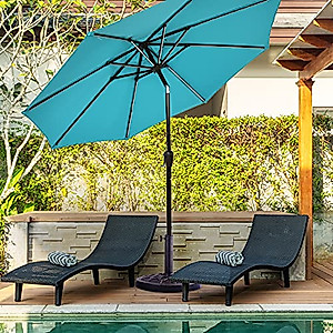 Salches Cast Umbrella Stand, 30lbs Heavy Duty Umbrella Stands for Outside, Outdoor Umbrella Holder for Garden/Beach/Patio/Deck/Porch, Classic Round Market Umbrella Base