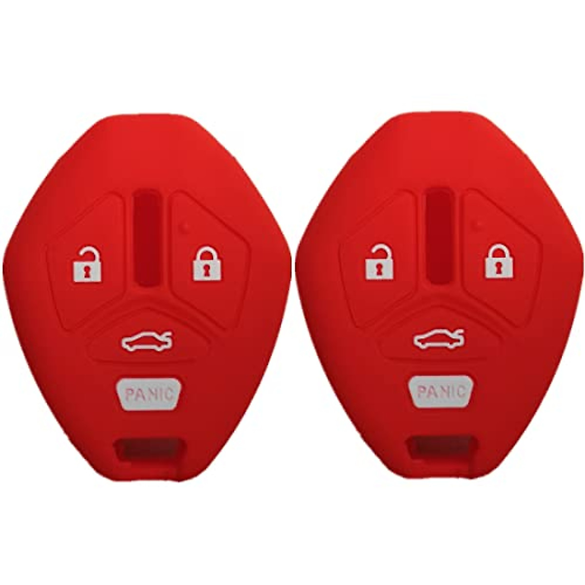 Smart Key Fob Cover Case Protector Keyless Remote Holder for Mitsubishi Eclipse Endeavor Galant Lancer Outlander 3 Buttons Red