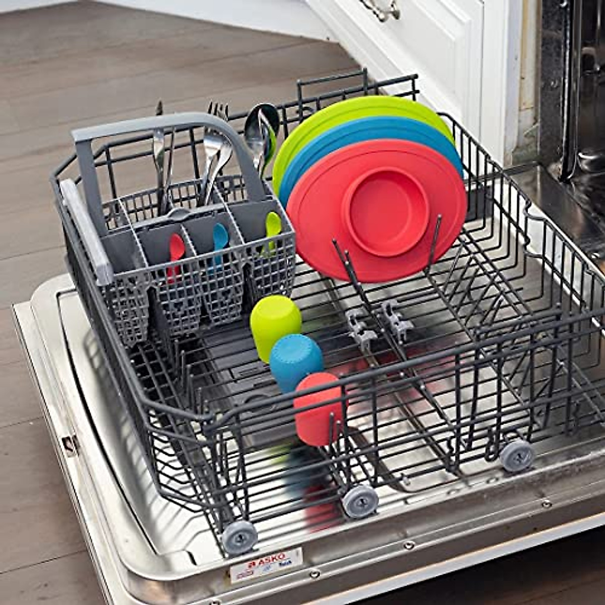 ez pz Tiny Cup 3-Pack (Blue, Lime & Gray) - 100% Silicone Training Cup for Infants - Designed by a Pediatric Feeding Specialist - 4 months+ - Baby-led Weaning Gear & Baby Gift