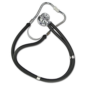 Lightning X Sprague Rappaport Style Dual Head Medical Stethoscope for EMT Nurse - Black