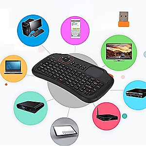 Bewinner Mini Wireless Keyboard, 83-Key QWERTY Keyboard Ergonomic Hand-held High-Sensitivity for PC for Android/Google TV Box for PS3 HTPC/IPTV, Excel