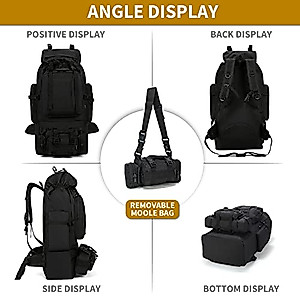 TianYaOutDoor Military Tactical Backpack Detachable Molle Bag Large capacity Rucksack Camping Hiking Backpack for Men Women