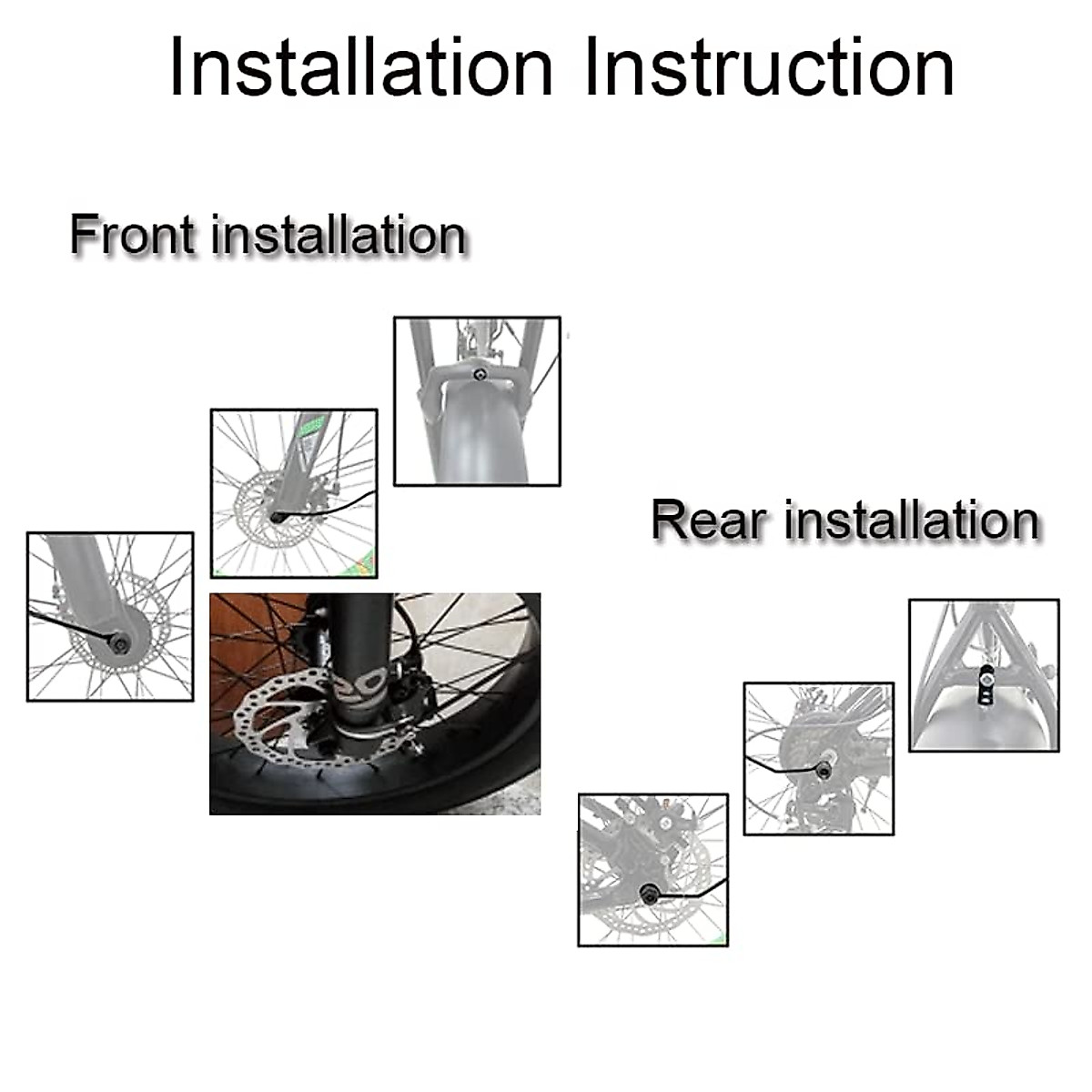 ZEWEZ Bike Fender, Bicycle Fender 20inch Snowboard Electric Bicycle Mudguard 20x4.0 E-Bike Fat Tire Fender Wing Folding Bike Aluminum Sturdy Durable Mud Guard (Color : 1 Suit)
