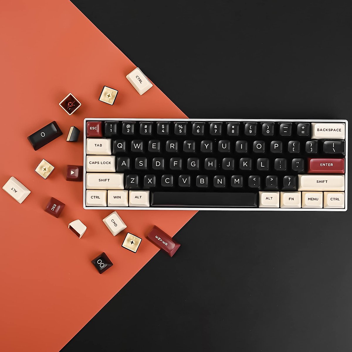 Rome ASA Custom keycaps ，150 Keys Double-Shot Key Cap Set for Cherry/Gateron MX switches 60 Percent / 64/61 Gaming Mechanical Keyboard