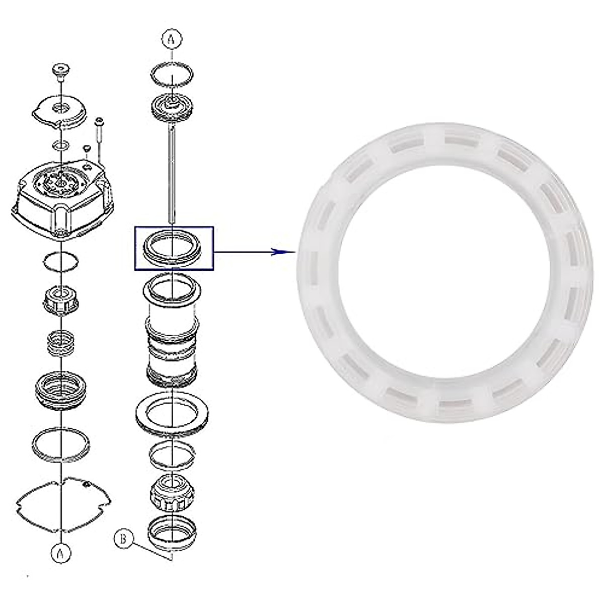 PU Collar 910767 For Porter Cable Air Nailer FC350A FM350A FR350A