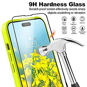 Vooii Compatible with MagSafe iPhone 14 Pro Max Magnetic Case,[9H Screen Protector][Camera Protective][Soft Microfiber Lining] Liquid Silicone Shockproof Case for iPhone 14 Pro Max - Fluorescent Green
