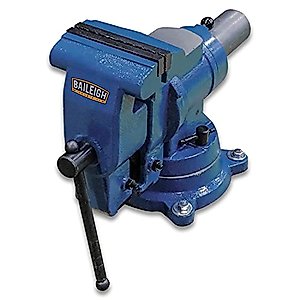 Baileigh Rotating Head Bench Vise, 5-1/8" Jaw Width, 4" Jaw Opening (BV-5P)