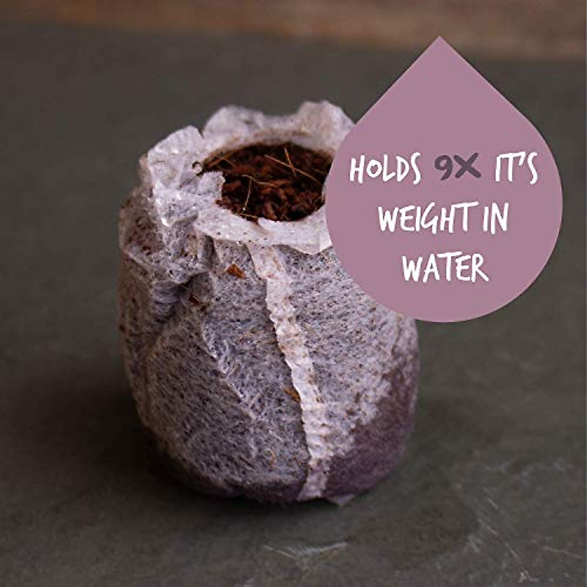 Pure Coconut Coir Netted Seed Starting Pellets - 42mm - Pack of 100 - Sustainable, Renewable, Unamended - Superior to Peat Plugs - High Water Holding - Minimize Root Loss & Transplant Shock