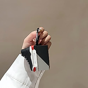 Shoe Box Airpod Pro 2nd Generation Case,Ponnky 3D Creative Sports Shoes Cute Cartoon Funny Fun,Soft Silicone Skin Keychain Ring for Girls Boys Teens Men Sneaker Airpods Pro 2nd Gen Case 2022(Black)