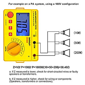 ALLOSUN - EM480B Audio Impedance Tester Digital LCD Insulation Resistance Megohmmeter Meter Tester with Bag