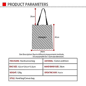 Coloranimal Big Capacity Linen Tote Bag Heavy Duty Carrier Top Handle Women Pouch Bulldog Floral