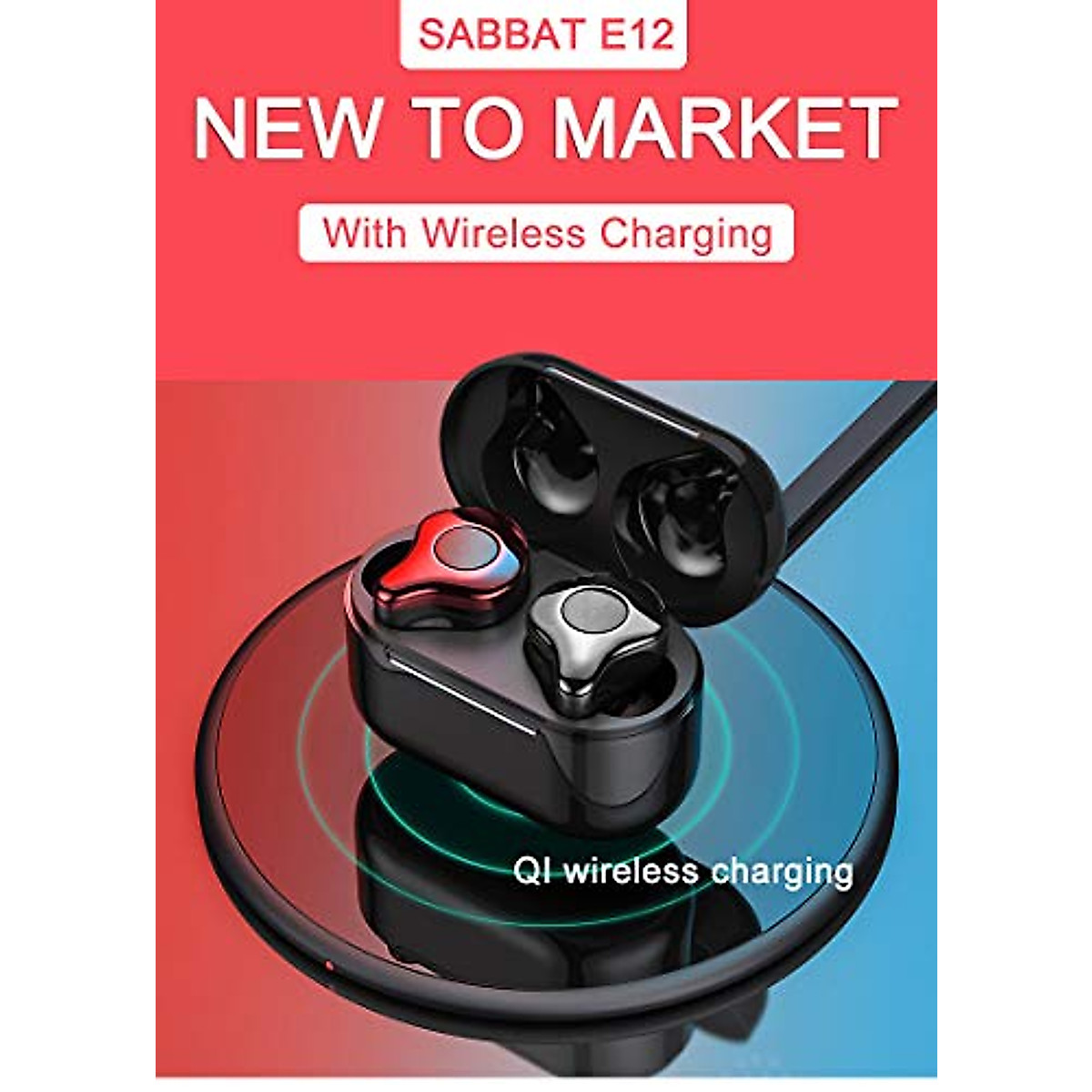Sabbat E12 3D Clear Sound True Wireless Earbuds Blutooth 5.2 TWS Stereo Earphones A week's Endurance with Built-in Mic and Charging Case for iPhone, Samsung, iPad, Android(Gunmetal)