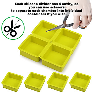 Vodolo Freeze Dryer Tray Dividers Silicone - Square Freeze Dryer Accessories for Dairy, Eggs, Ice Cream, Paste Food