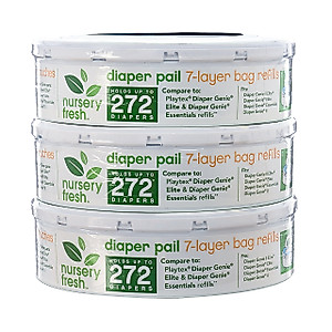 Nursery Fresh Refill for Diaper Genie 3 Pack, 816 Count