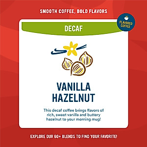 Cameron's Coffee Decaf Vanilla Hazelnut Flavored Whole Bean Coffee, Light Roast, 100% Arabica, Bulk, 4-Pound Bag, (Pack of 1)