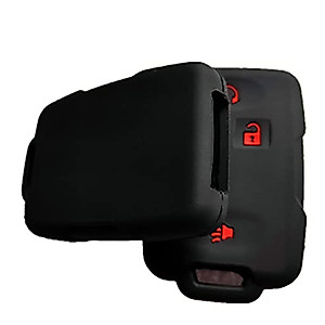 Smart Key Fob Cover Case Protector Keyless Remote Holder for 2012-2021 Chevrolet Silverado Colorado M3N32337100 13577770 13577771 GMC Sierra Yukon Cadillac Black