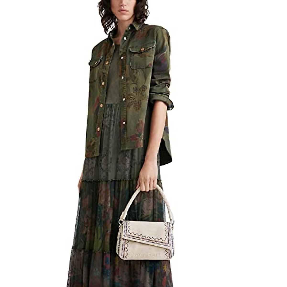 Desigual woMens Casual Hand Bag, White, U US