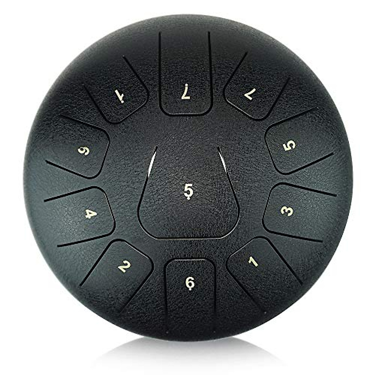 12 inches Steel Tongue Drum Black 11 Notes,C Major,with Padded Drum Bag and Couple of Mallets, peaceful sound