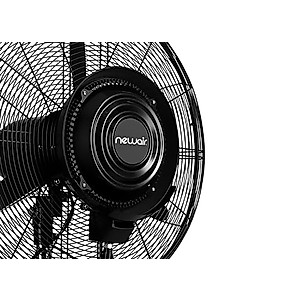 NewAir 24" Pedestal Misting Fan | 7500 CFM | Adjustable Mist Levels | Water Tank | 3 Fan Speeds | Black Mister Fan | Perfect for the Patio, Back Yard, or Outdoor Dining Space