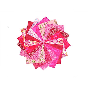 40 5" PRETTY in PINK Charm Pack- 10 DIFFERENT PATTERNS- 4 of EACH