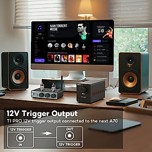 AIYIMA T1 PRO Tube Preamp Vacuum Receiver Home Audio Preamplifier with RCA/Bluetooth & Bass Treble for HiFi Stereo Amplifier&Powered Speakers,with AUX/12V Trigger Signal Output (T7)